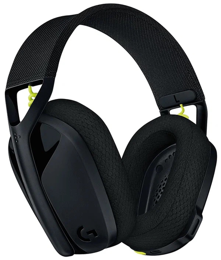 Беспроводная гарнитура Logitech G G435, черный/неоновый желтый