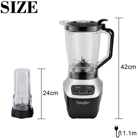 Блендер Sonifer SF-8128 1,5 л / 1500 Вт 2 в 1 blender