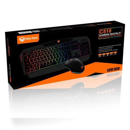 Игровой комбо набор 2 в 1 клавиатура мышь Meetion C510 Gaming Combo