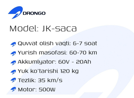Brend nomi : DRONGO 16 Tesla skuter