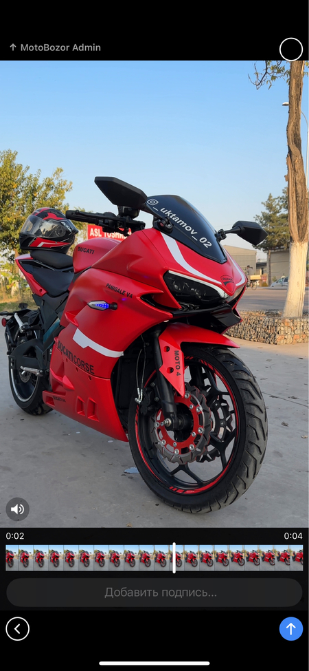 Elektro Bike moto Ducatti Panigali 3500w xolati ideal xaydashga tayyor