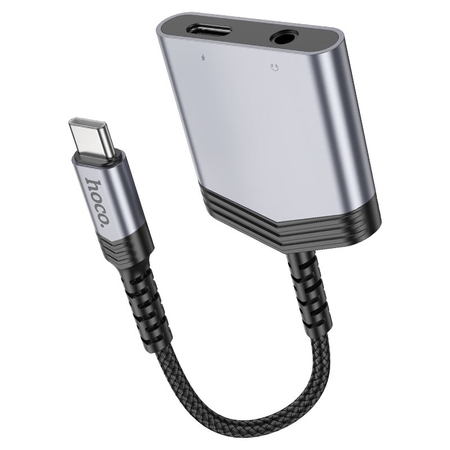 Adapter Hoco LS39 Type-C to Type-C + 3.5mm  audio converter