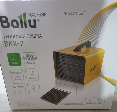 Тепловые пушки от Ballu с керамической нагревательным элементом