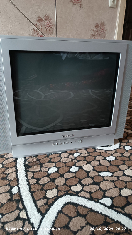 Samsung TV yili eski ammo hamma joyi ishlaydi.Rangli kórsatadi