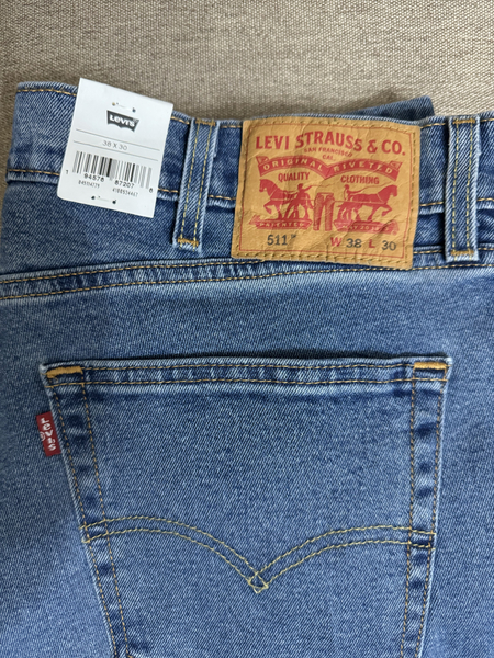 Levis 511 slim strech 38/30 original мужские джинсы