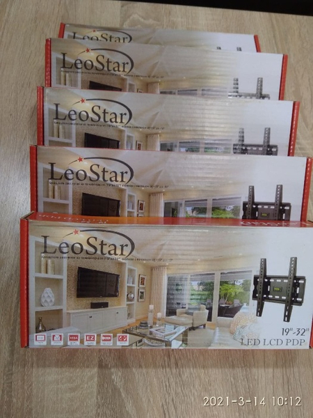 Оптом и в розницу Кронштейн Leo Star для тв с диагональю в 19-32дюймов