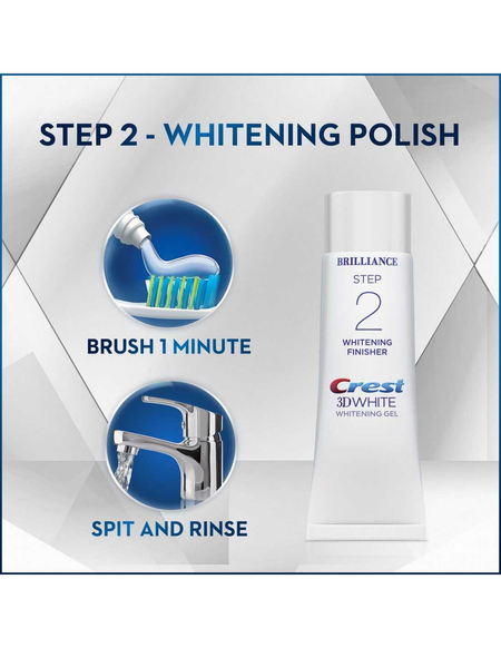 Зубная паста crest 3D white brilliance 2 step, 113г