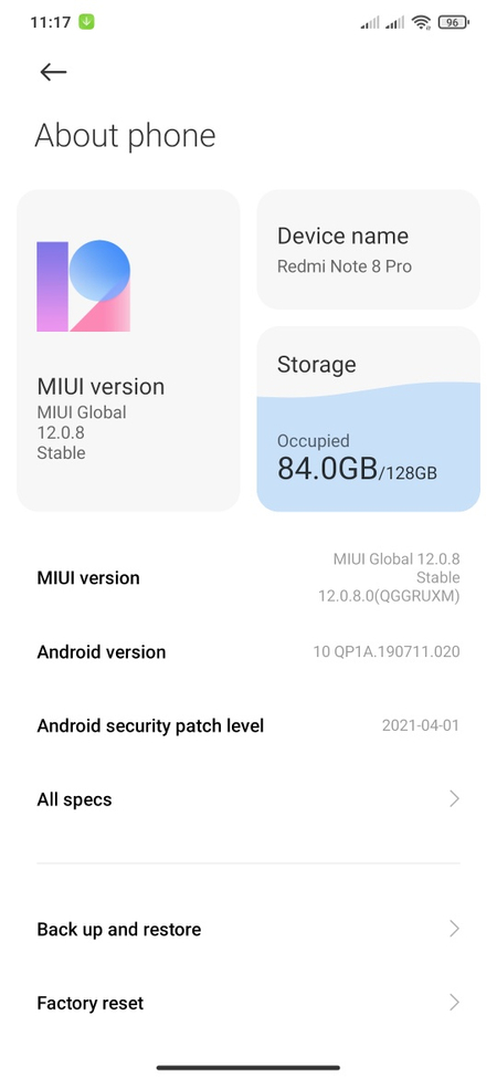 Redmi Note 8 Pro 6/128GB Koropka dok