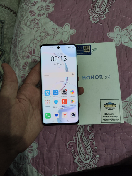 Honor 50 8/128Gb 5G Igravoy Flagman karobka plus naushnik iwatch Ideal