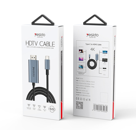 Yesido HM10 Кабель 4K-60Hz HDMI to Type-C Full HD Plug and Play 2m