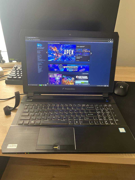Игровой ноутбук Powerspec 1510 (i7-7700HQ, GTX 1070) (б/у)