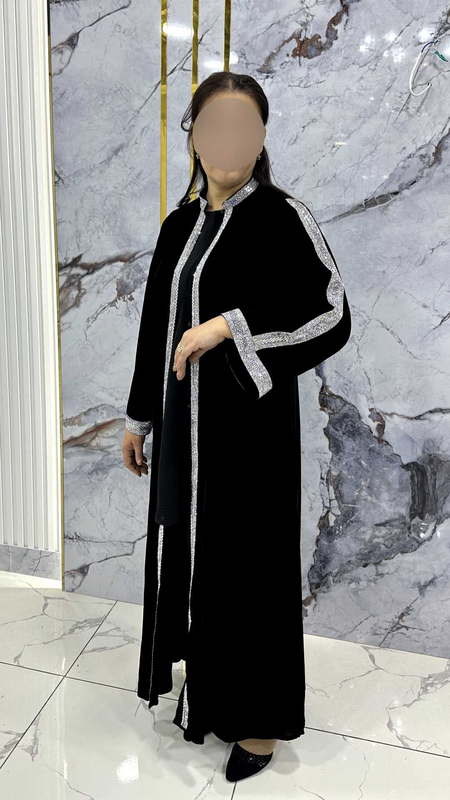 Dubay abayalari. Qora rangli toshli. Premium sifat