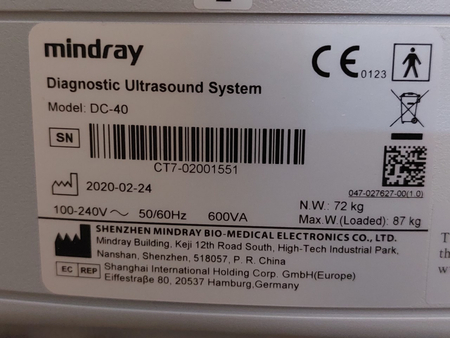 Mindray DC 40 2020