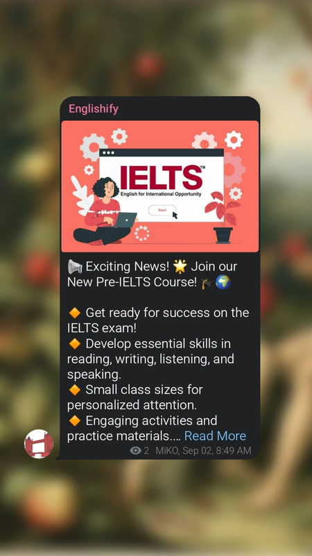 CEFR Multilevel course/ Ingliz tili kurslari