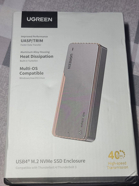 Ugreen 40 Gbps.USB M.2 NVMe Enclosure Thunderbolt 3/4