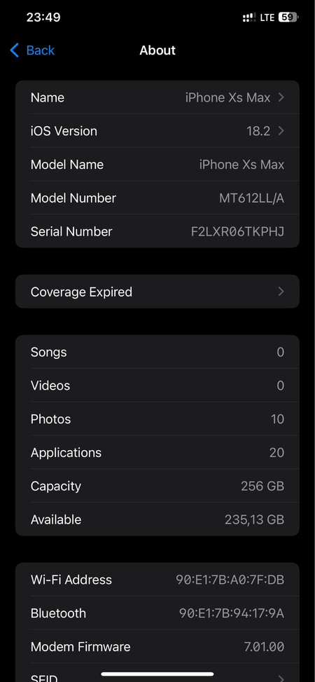 Iphone Xs Max ideal 200$