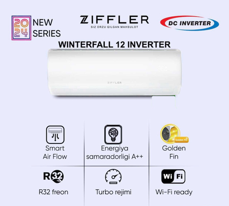 Кондиционер ZIFFLER 12 Invertor Доставка бесплатно