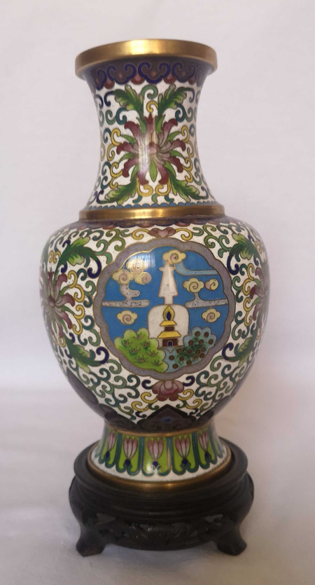 Ваза - клуазоне антиквариат.