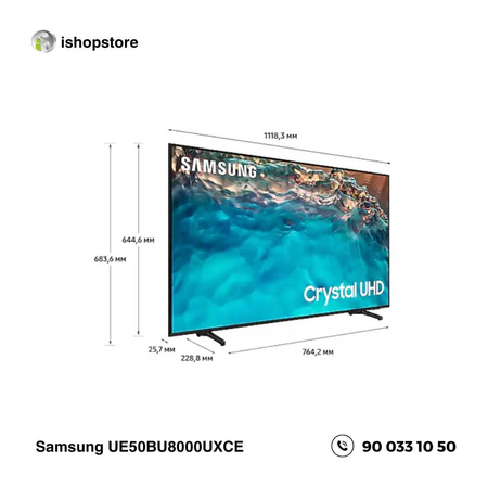 TV Samsung UE50BU8000UXCE Muddatli to'lovga 757 000 so'mdan