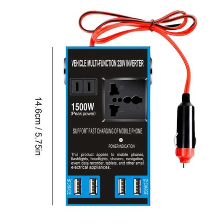 Автомобильный USB-адаптер с инвертором 220 Вт.