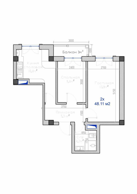 Яккасарай Шошилин Зор Нархда; Кадастр Бор Royal House 48м2; Фрегат