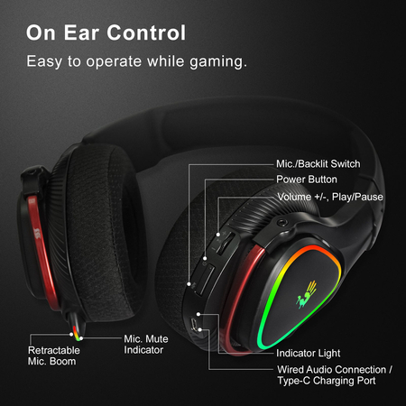 Беспроводные игровые наушники, с RGB подсветкой Bloody mr710