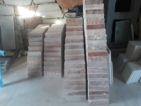 Gazgan marmarlari rozaviy pepelniy korka qabrtosh