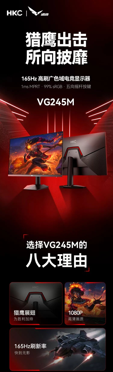 Продается Мониторы от известного бренда HKC VG245M FHD,IPS,165Hz,1ms.