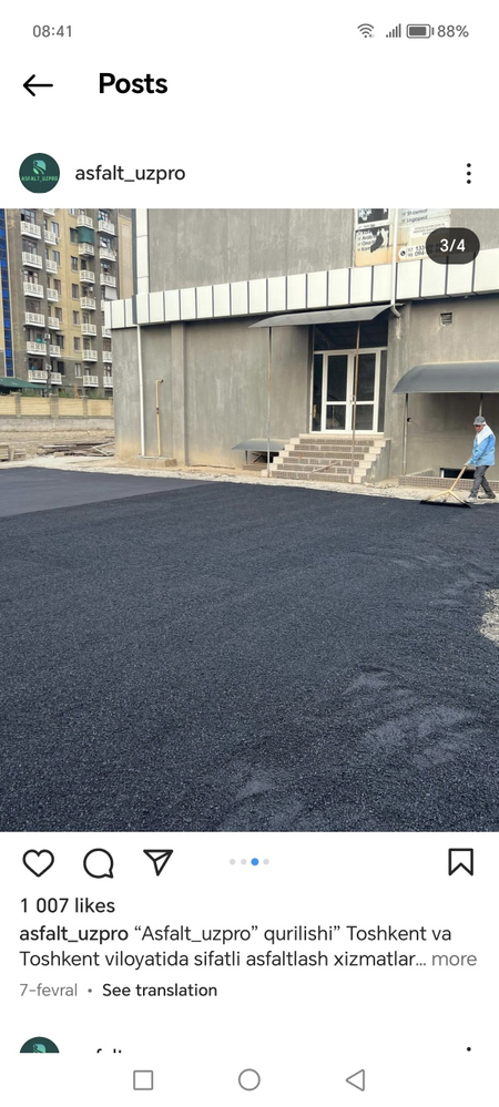 Asfalt yotqizish xizmati