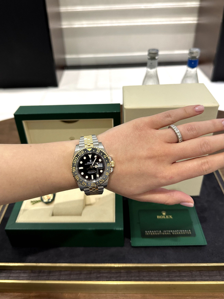 NEW Rolex GMT Master II 40mm Steel and Yellow Gold