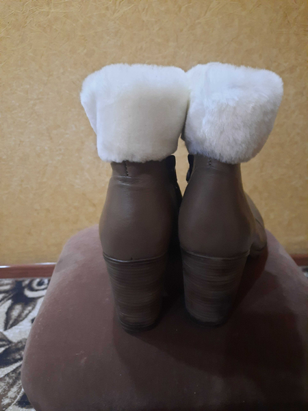 Сапожки женские, зимние, кожа