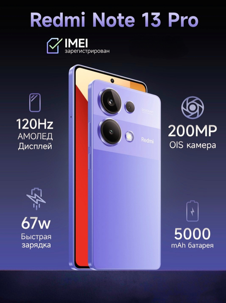Успейте преобрести новый смартфон Redmi note 13 pro 8/256 гб, Global