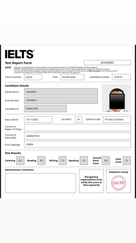 Professional and private IELTS classes.
