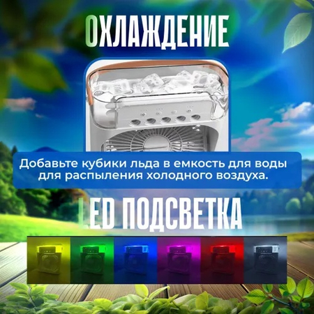 Мини настольный кондиционер, для дома, авто увлажнитель воздуха,ночник