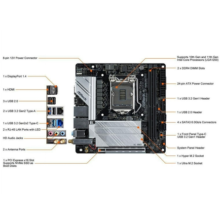 H570M ITX + i5 11400F + Kingston Fury 8+8 3200mhz ARGB комплект