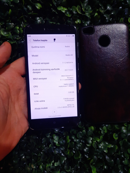 Redmi 4X 2/16GB 2 Sim kartasi ham IMEIdan o‘tgan Internetga yaxshi