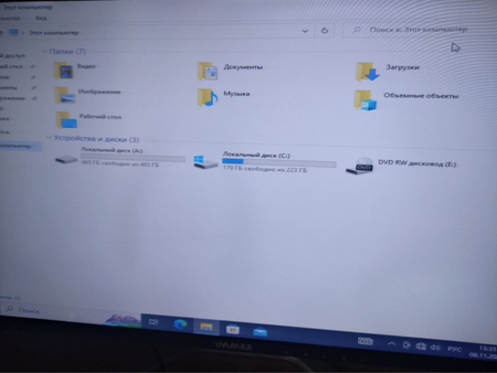 Рабочий офисный компьютер на графическом процессоре