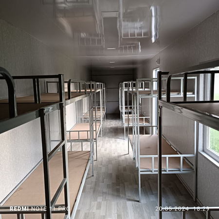 Konteyner 12 metrlik tayyor yotoqxona 18 kishilik