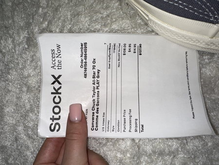Кроссовки оригинал converse play comme des garçons