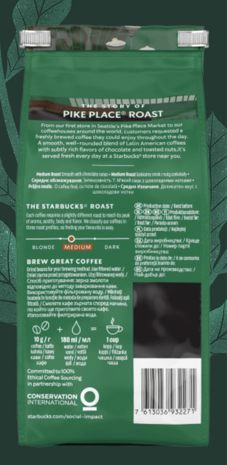Кофе зерновой Starbucks